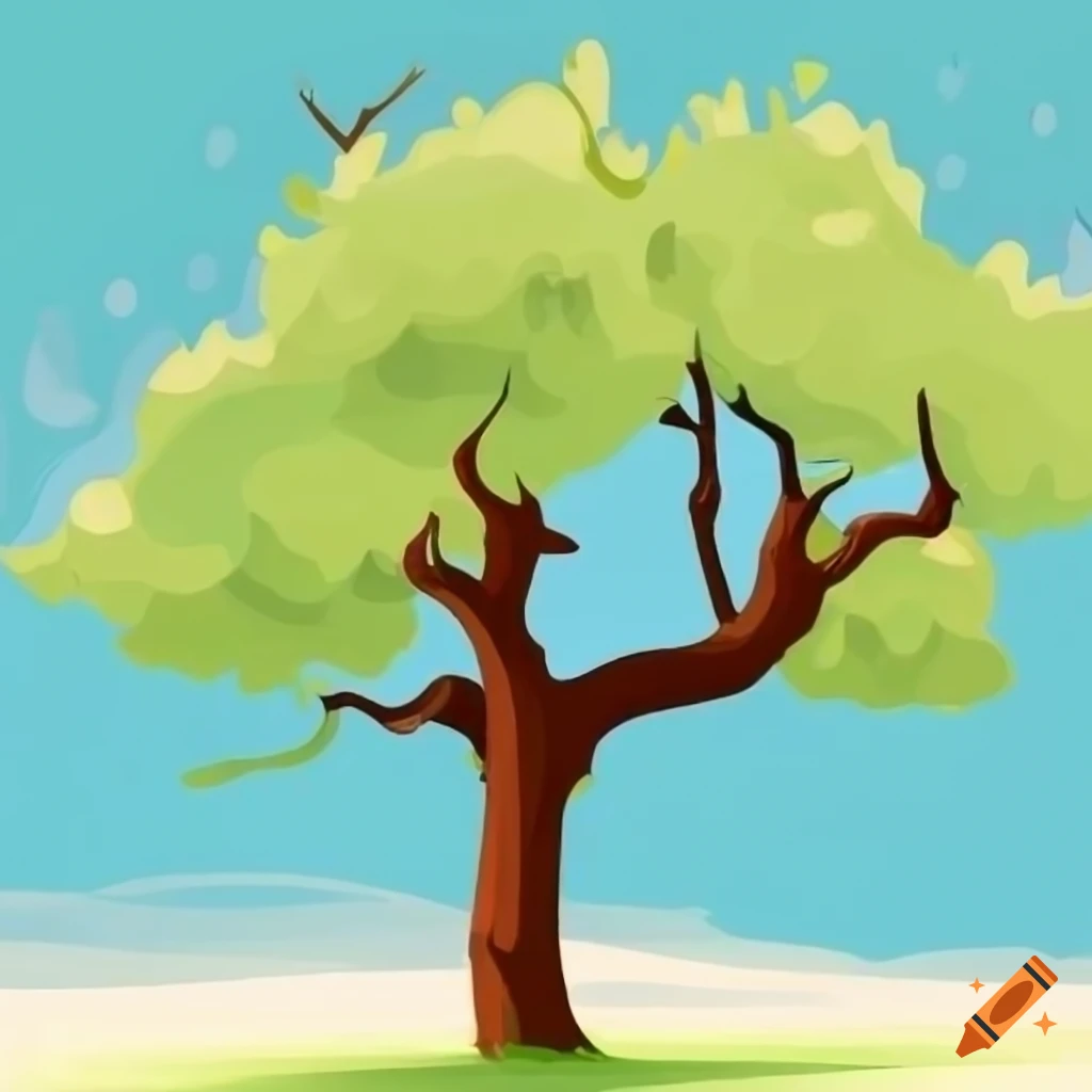 Cartoon tree branch on Craiyon