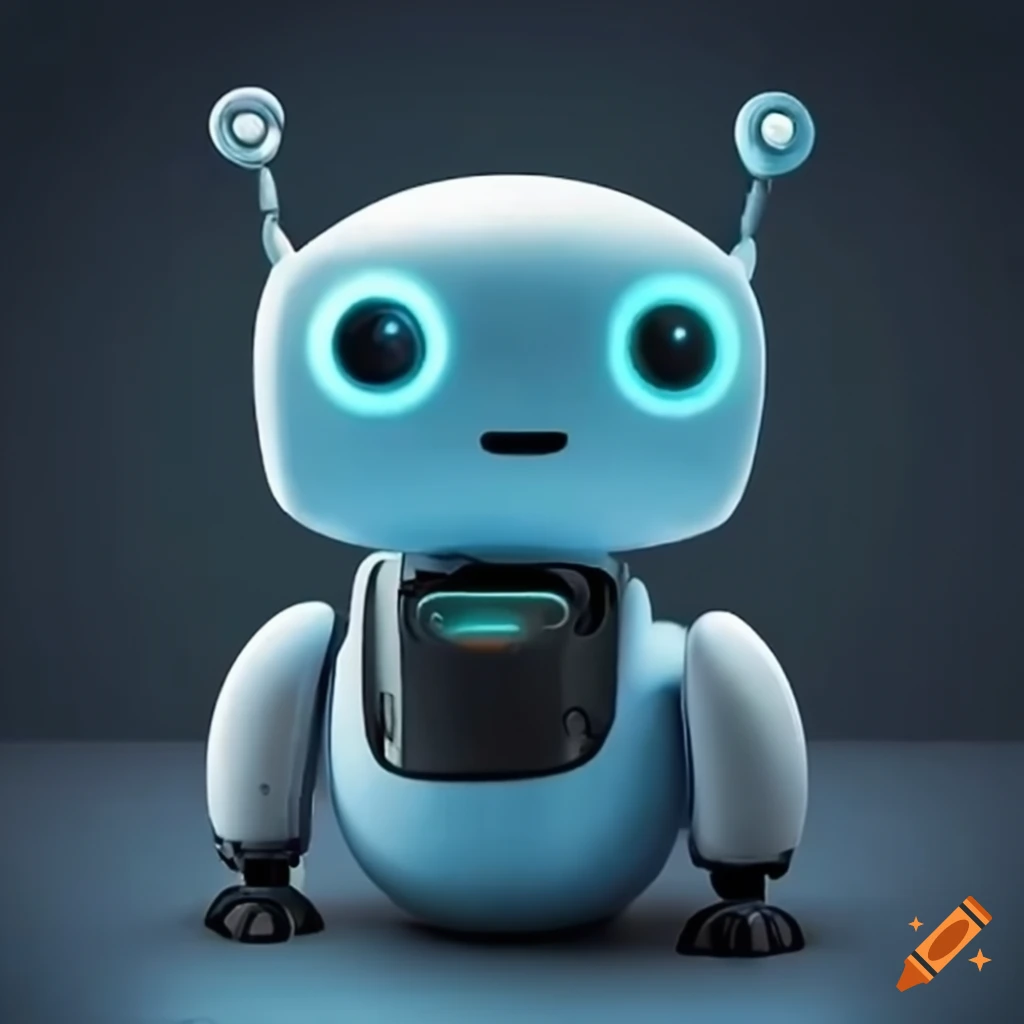 Cute robot picking up trash on Craiyon