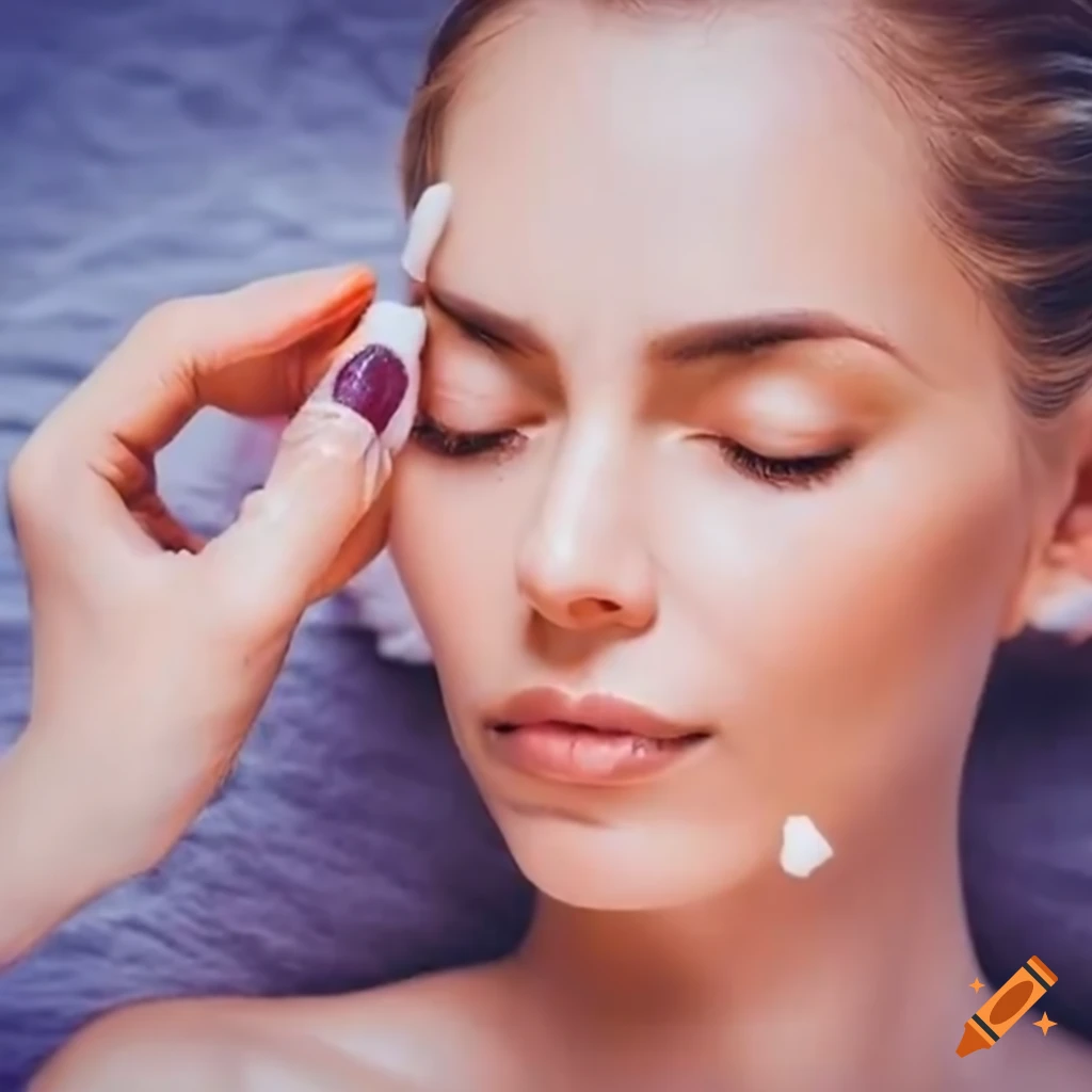 Woman getting sugaring treatment at the spa on Craiyon