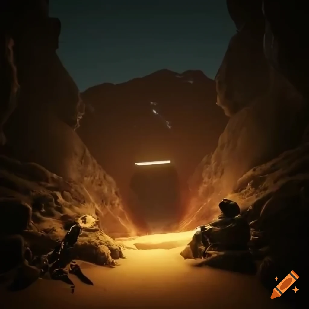 Exploring an alien planet in a sci-fi survival game on Craiyon