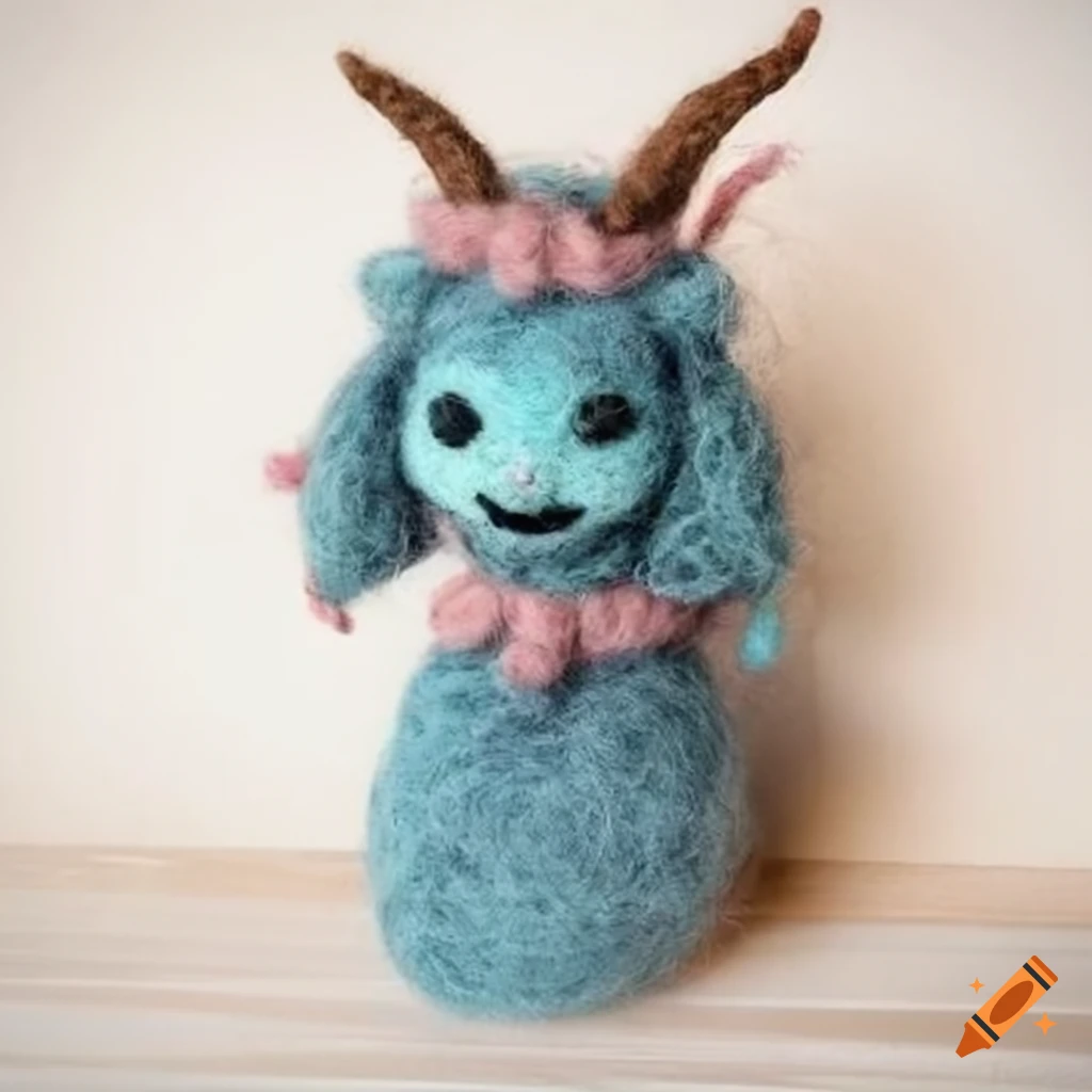 Fantasy felted wool creatures in unique outfits on Craiyon