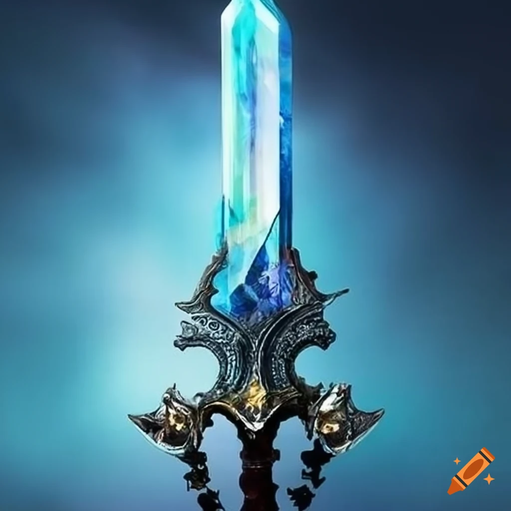 Crystal sword on Craiyon