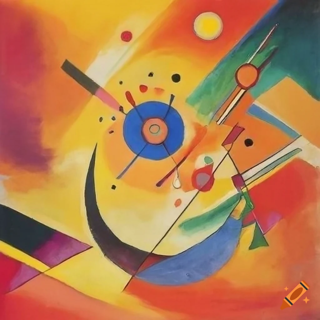 Artwork inspired by russian avant-garde with ascending shapes on Craiyon