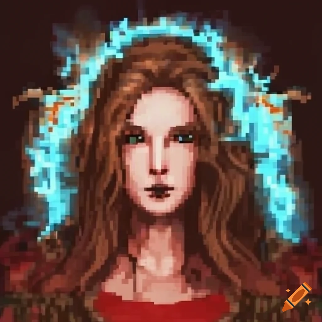 Highly detailed portrait of a female elf wizard in a red dress with ...