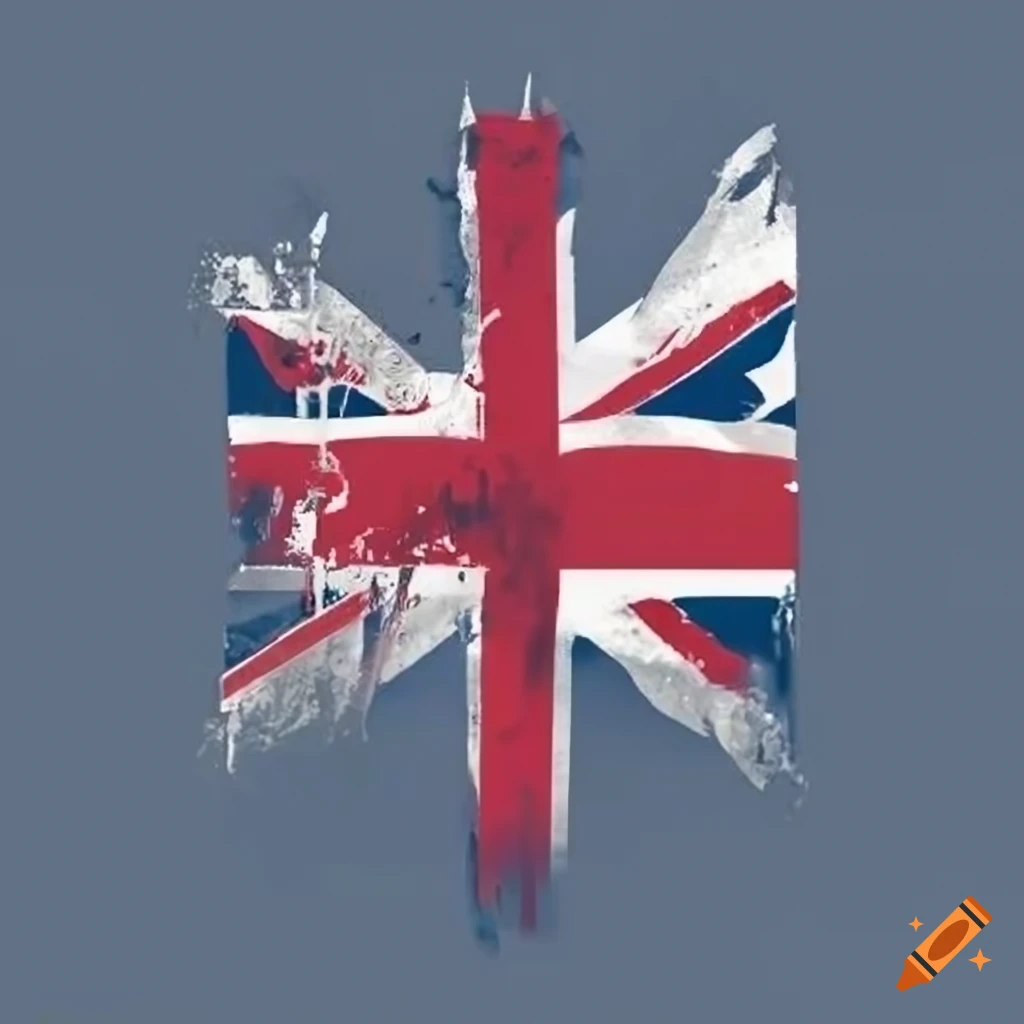 Logo of a news source featuring a british flag and news elements on Craiyon