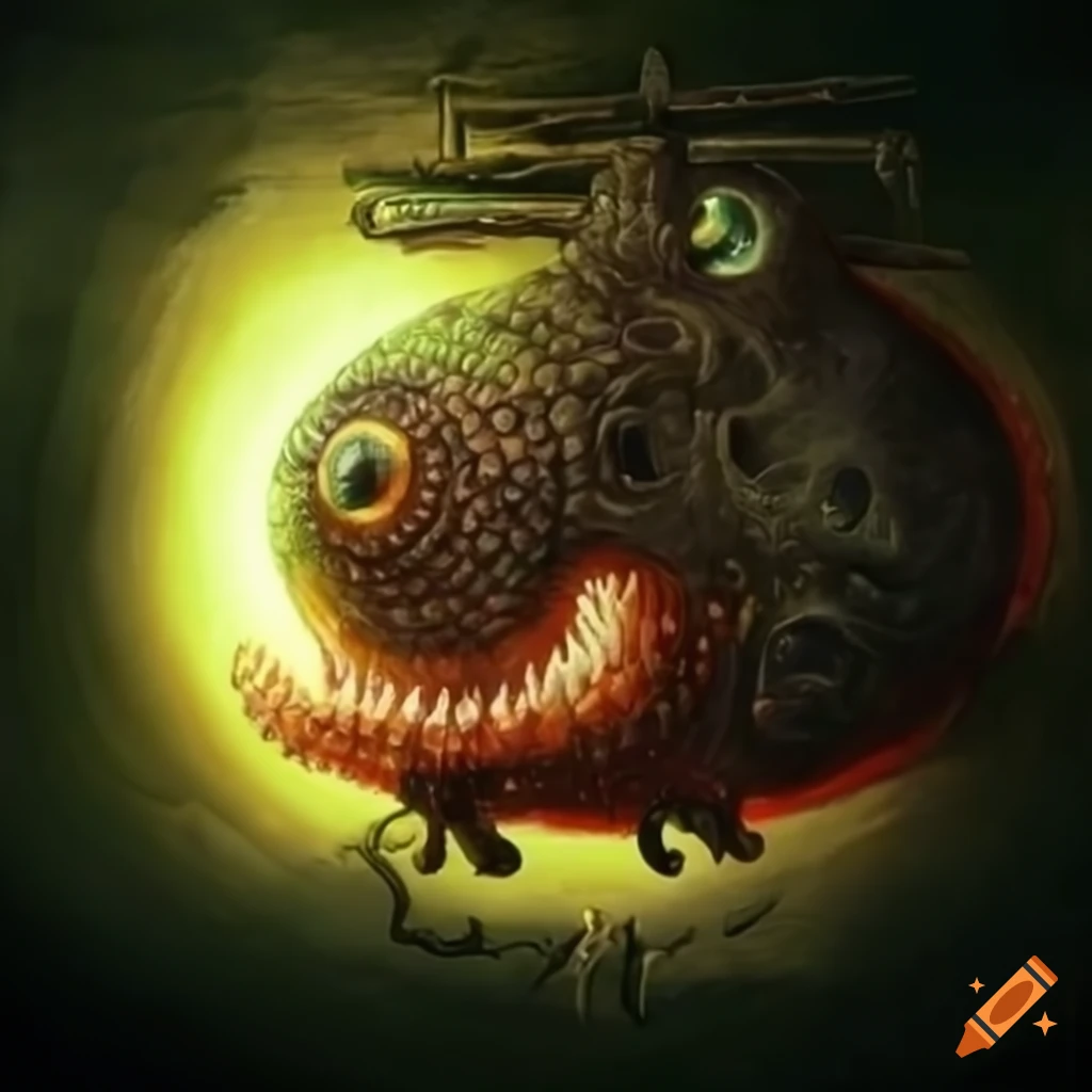 Cthulhu-themed submarine on Craiyon