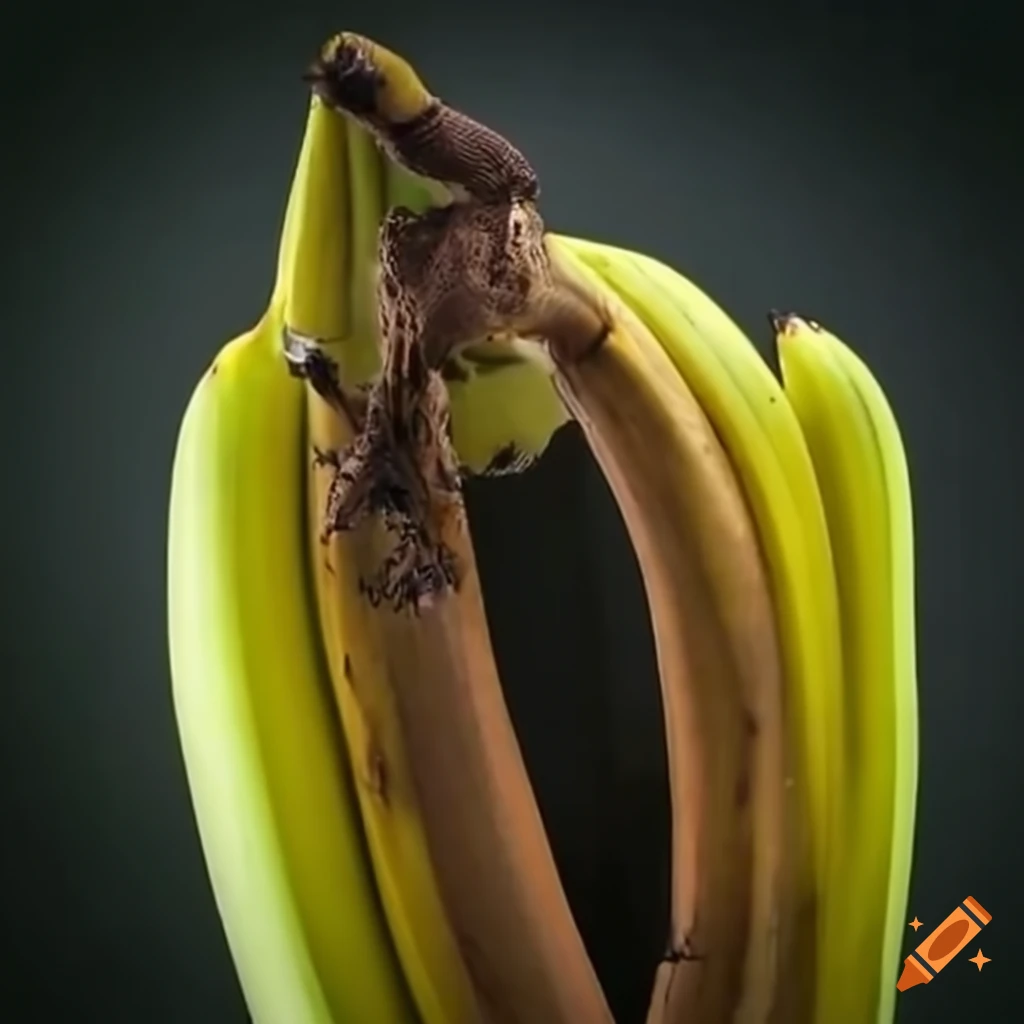 Wild banana with arms and legs escaping from scientists on Craiyon