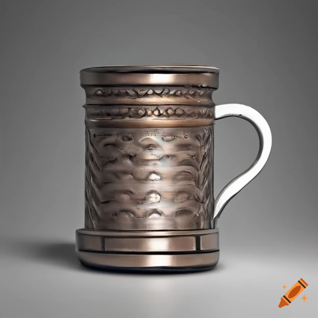 Art deco metallic ale mug on Craiyon