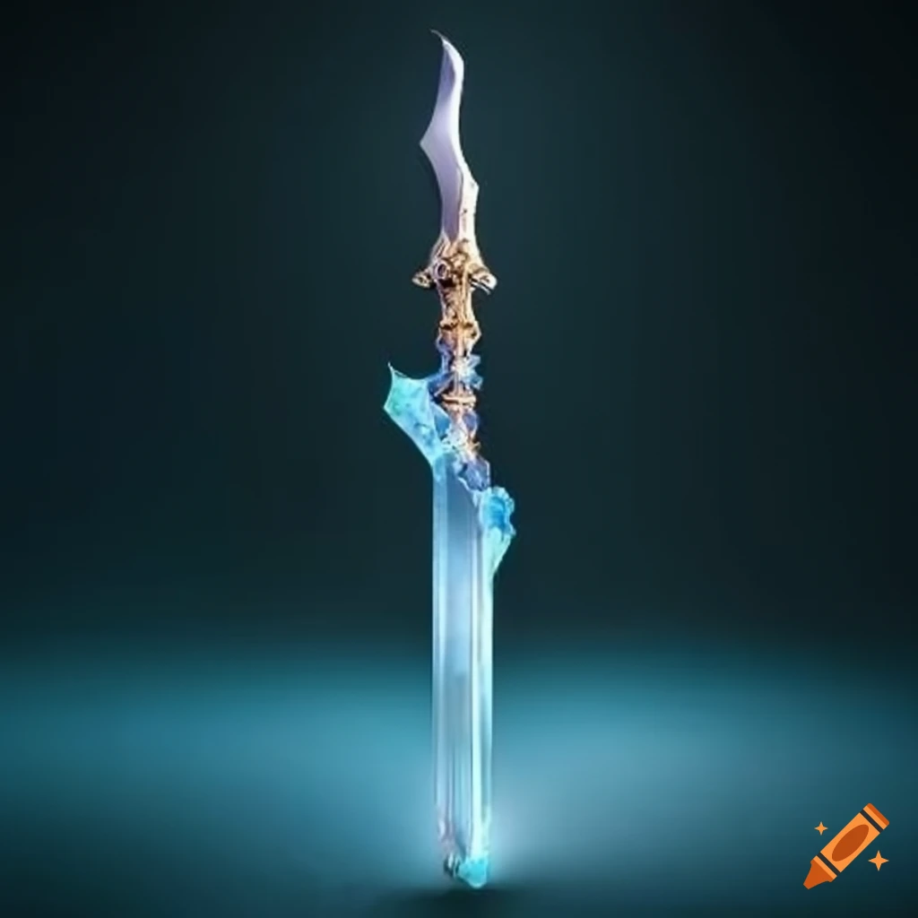 Crystal sword on Craiyon