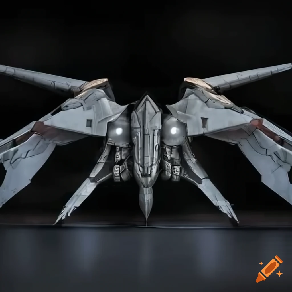Terrifying bat-shaped stealth fighter in a science fiction setting on ...