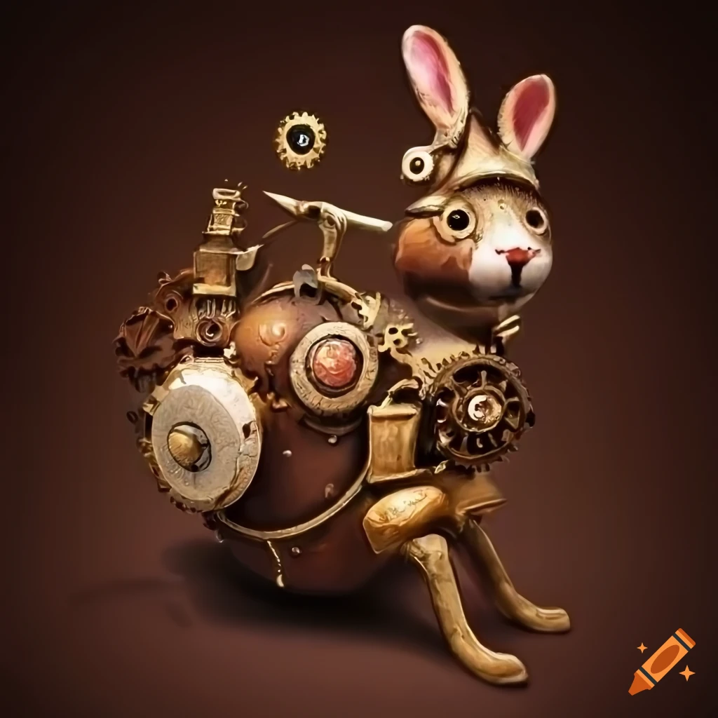 Steampunk rabbit on Craiyon