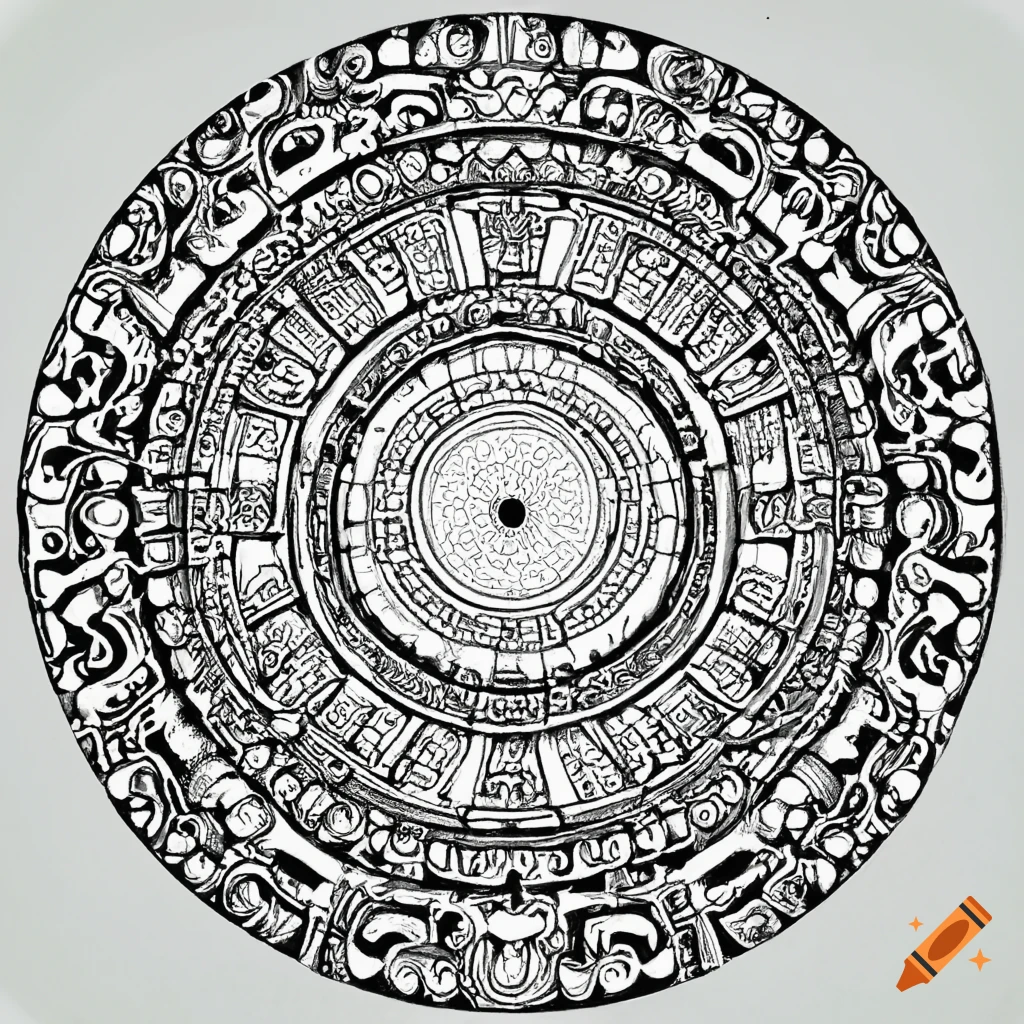 Mayan circular design on Craiyon