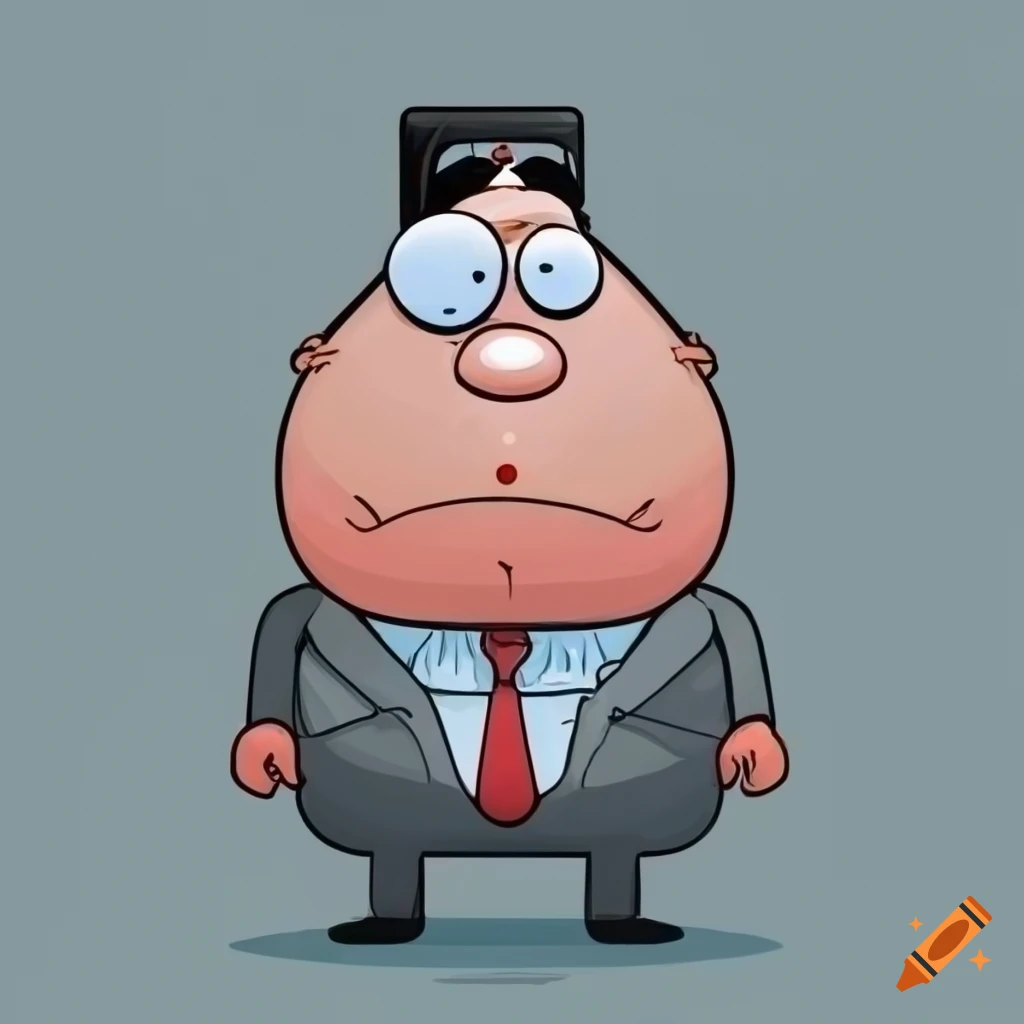Colorful cartoon illustration of a ceo on Craiyon