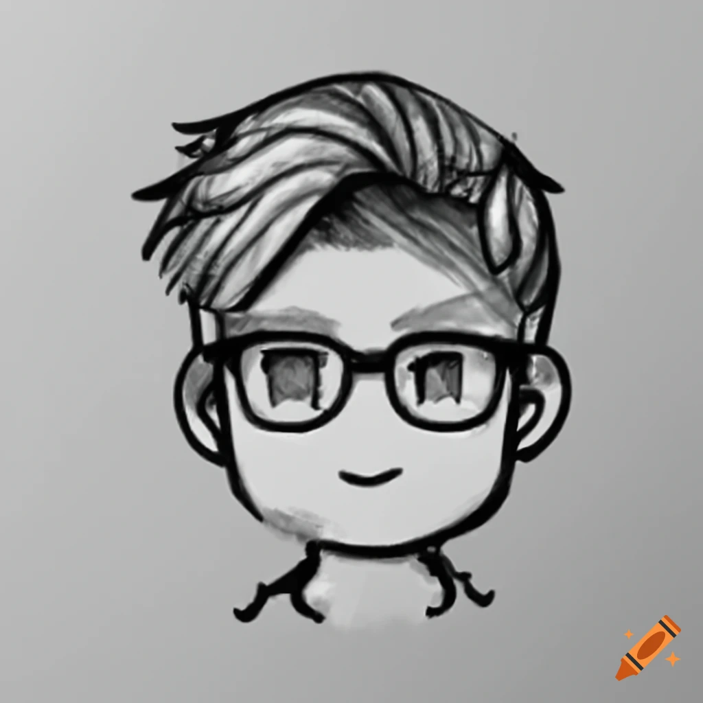 Roblox boy portrait chibi with bacon hair on Craiyon