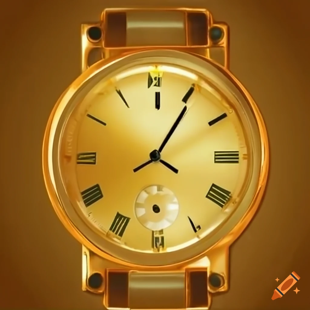 Luxurious gold watch on Craiyon