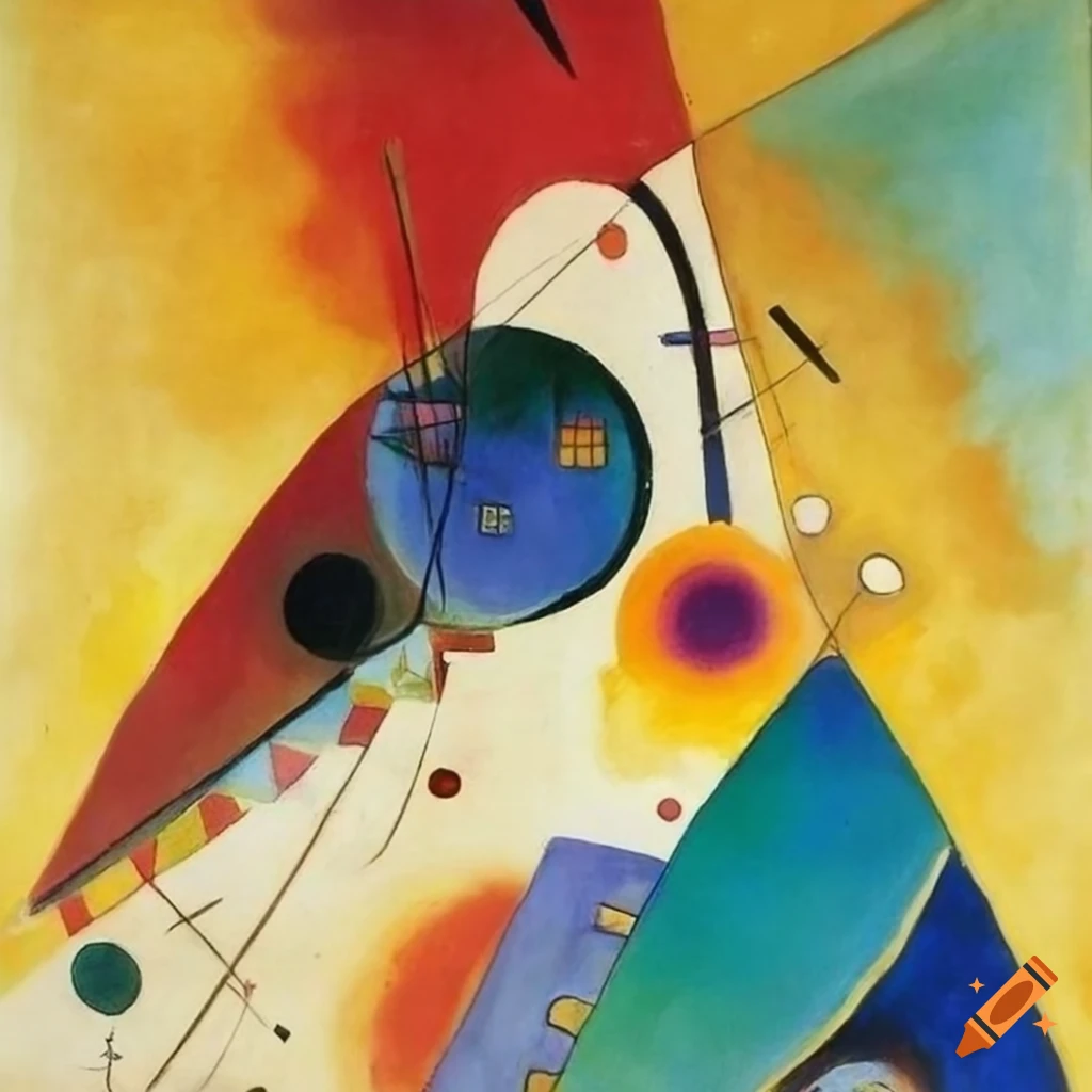 Abstract kandinsky artwork from 1929 in russian avant-garde style on ...