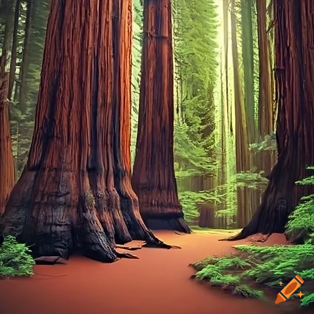 Redwood forest on Craiyon