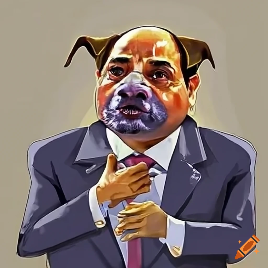 Egyptian President Abdel Fattah el-Sisi's dog on Craiyon