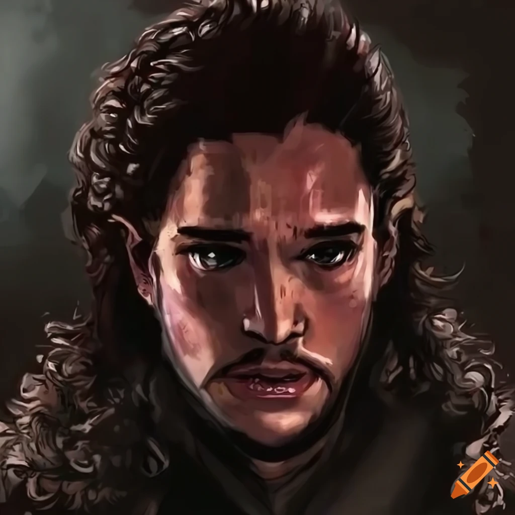 Jon snow comic book drawings in hd on Craiyon