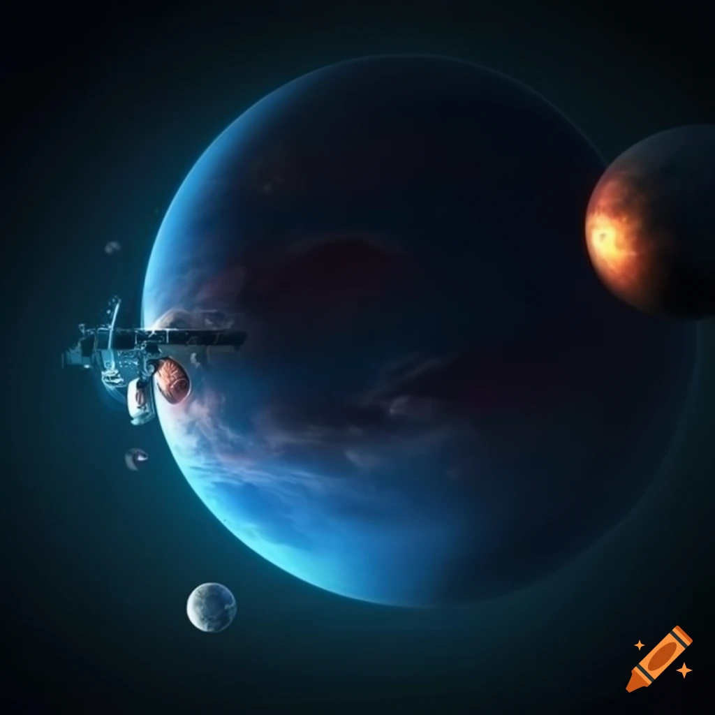 Independent space explorer exploring new planets on Craiyon