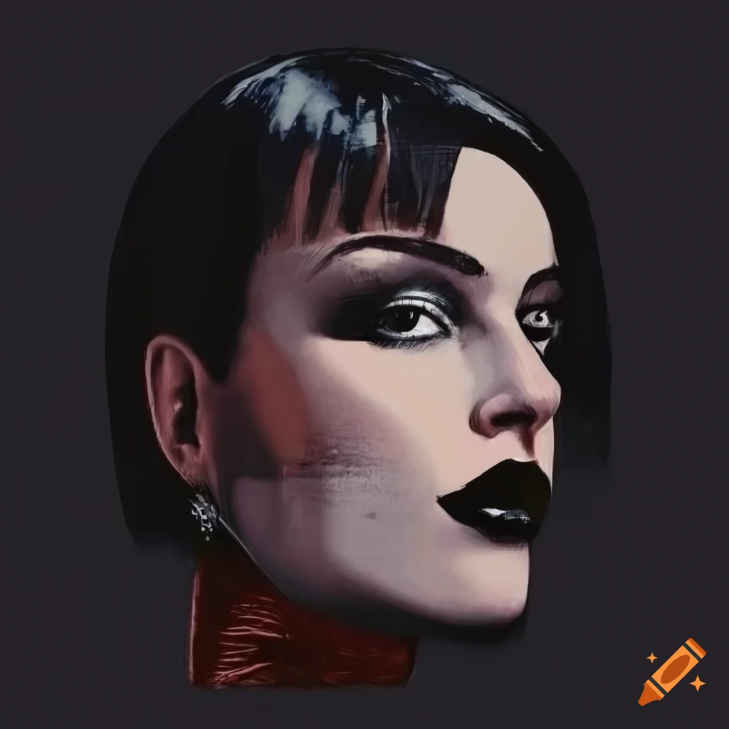 Aeon flux portrait in warhol style on Craiyon