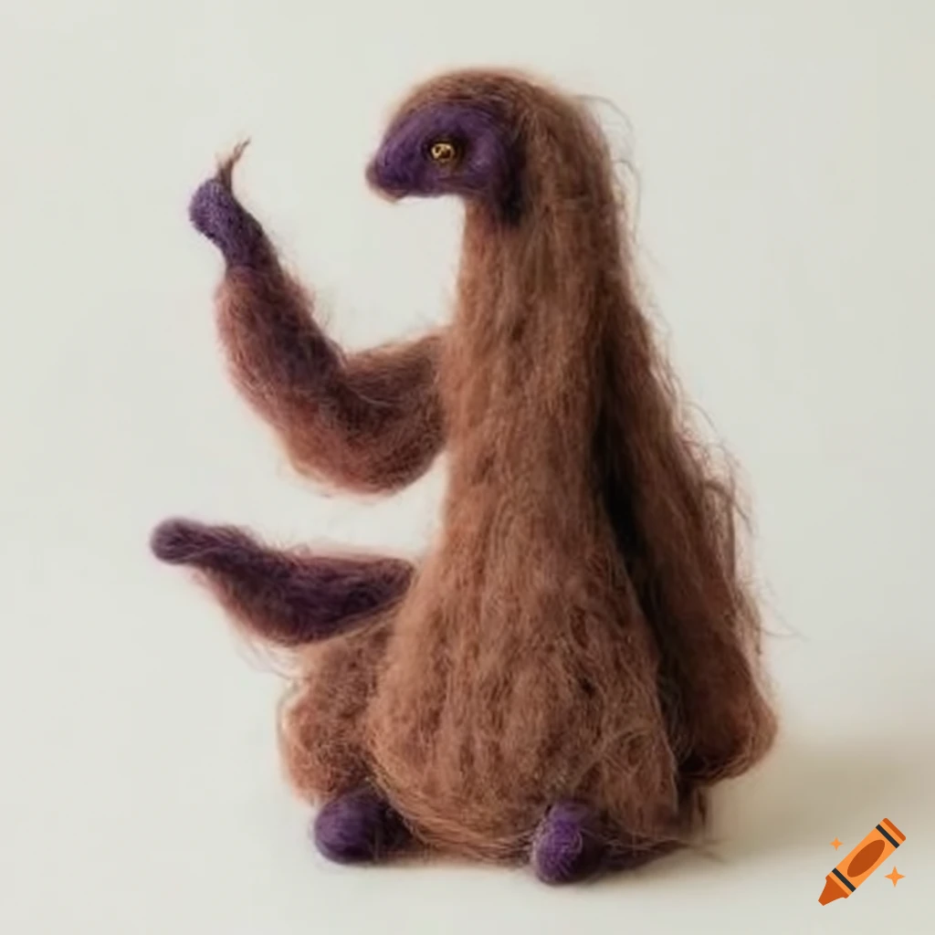 Fantasy felted wool creatures in unique attire on Craiyon