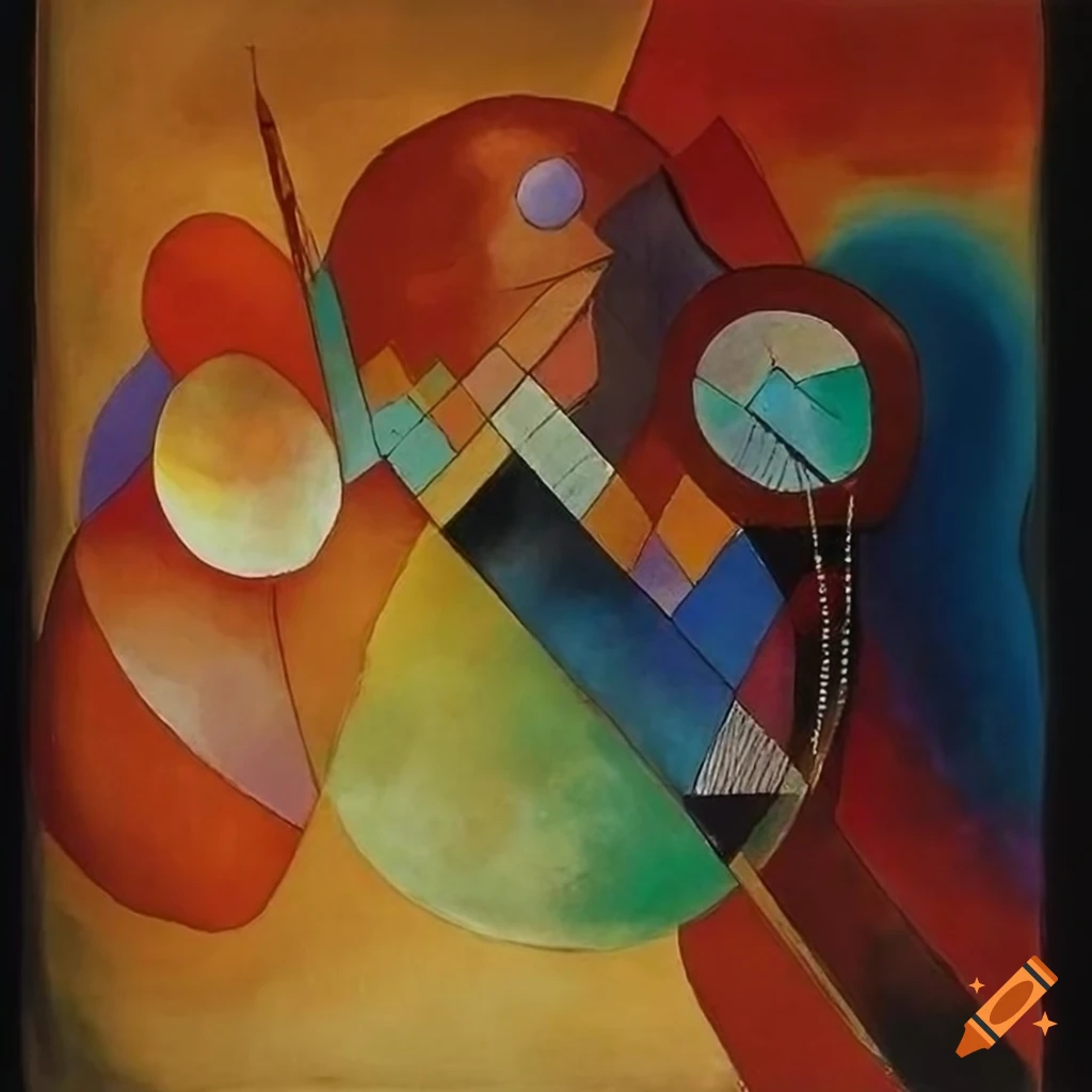 Ascending kandinsky artwork from 1929 in russian avant-garde style on ...