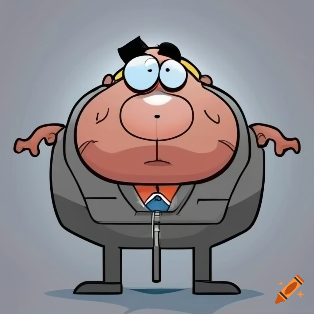 Colorful cartoon illustration of a ceo on Craiyon