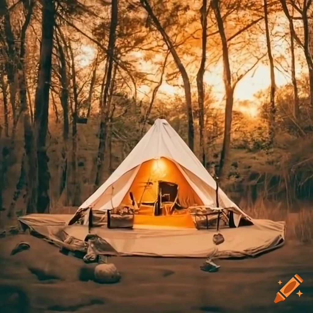 Beautiful glamping installation on Craiyon