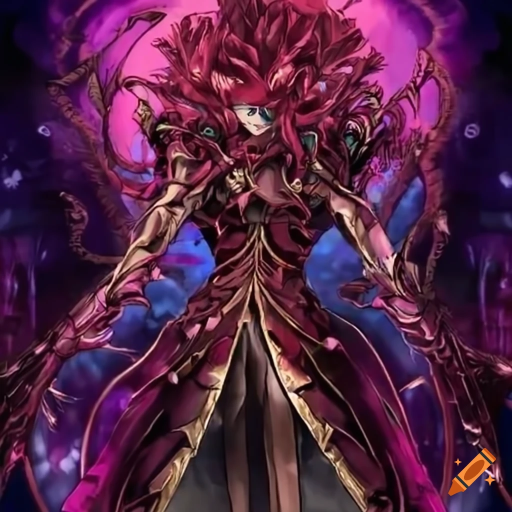 King of roses from yu-gi-oh trading card game in a modern style on Craiyon