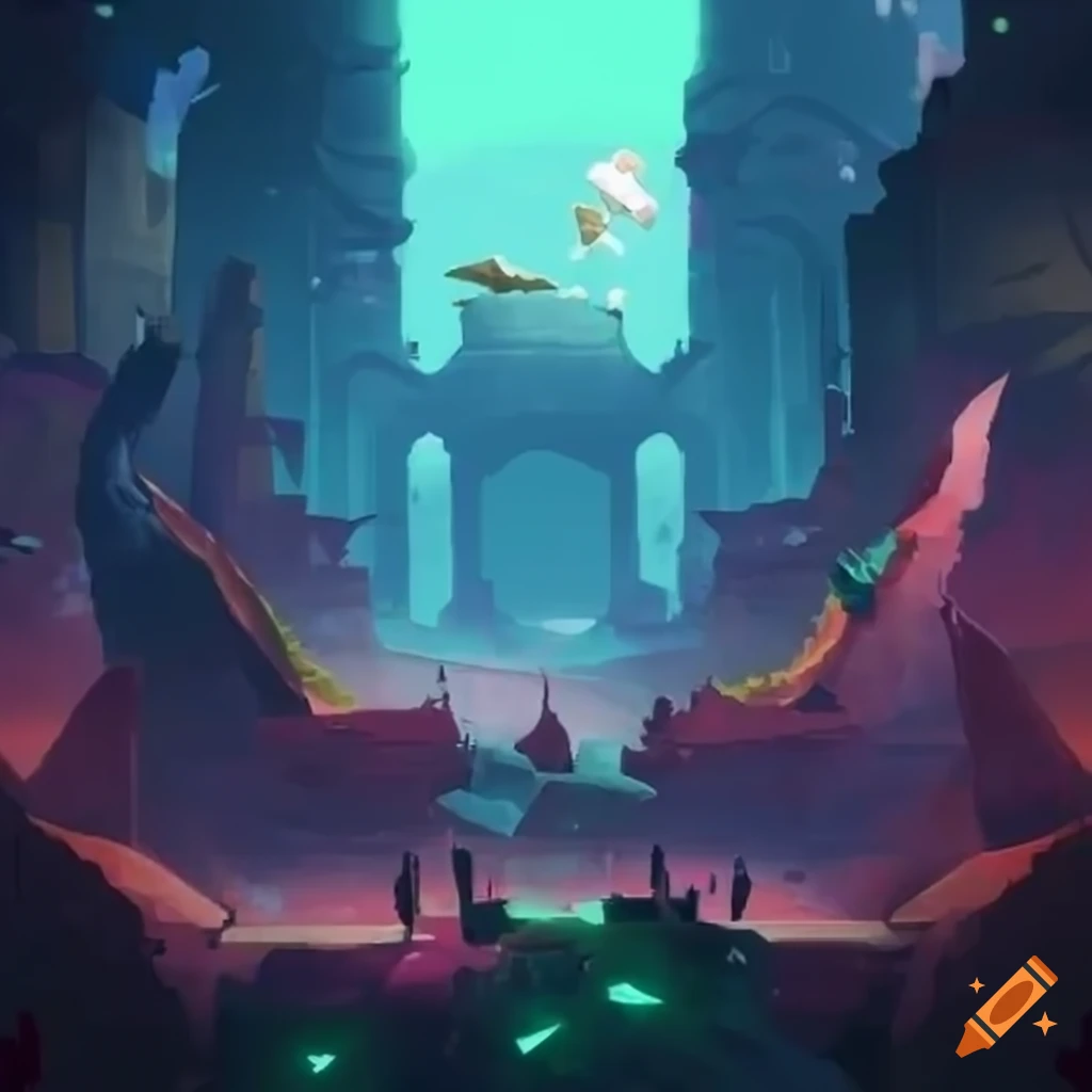 Title screen for staff champion vertical platform game on Craiyon