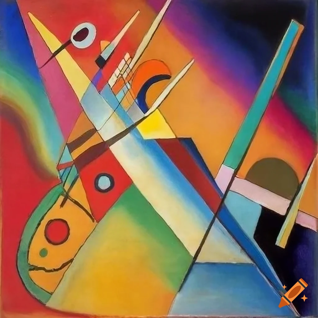 Ascending kandinsky abstract art from 1929 on Craiyon
