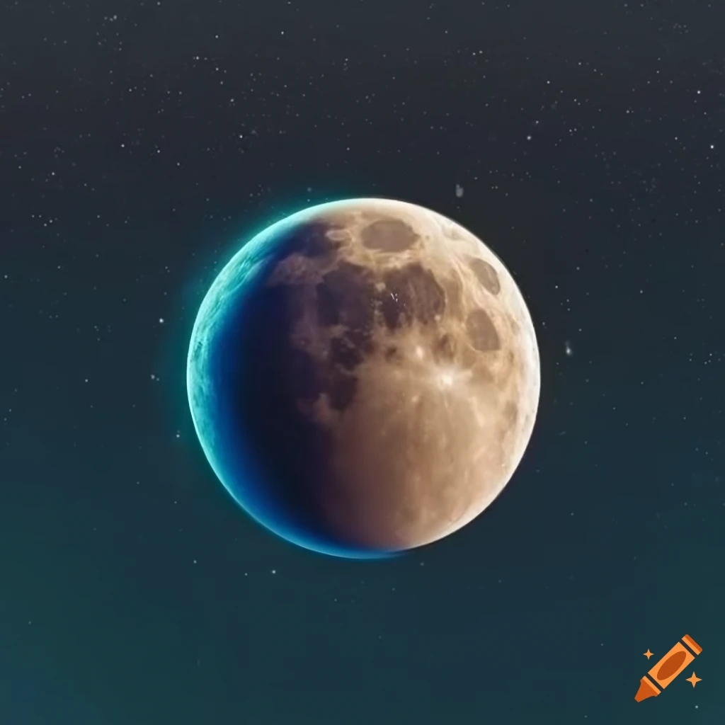 Vast space with the moon, featuring business-suited figures orbiting ...