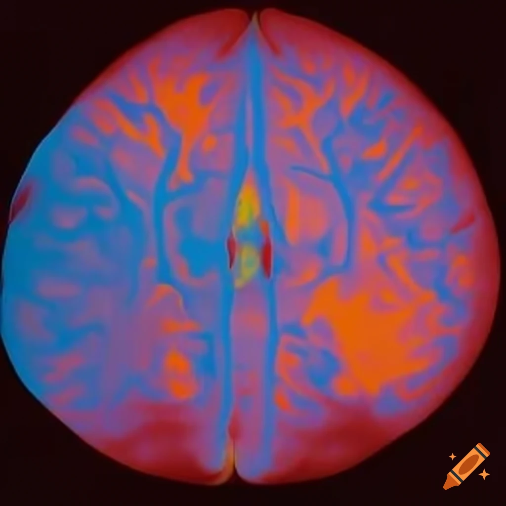 Brain scans highlighting the amygdala for scientific study on Craiyon