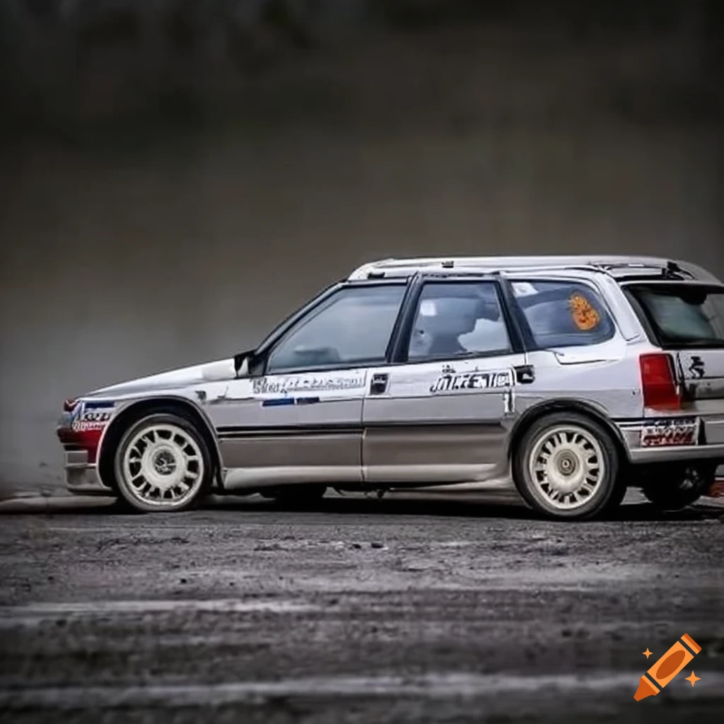 Peugeot 306 wagon in rally race on Craiyon