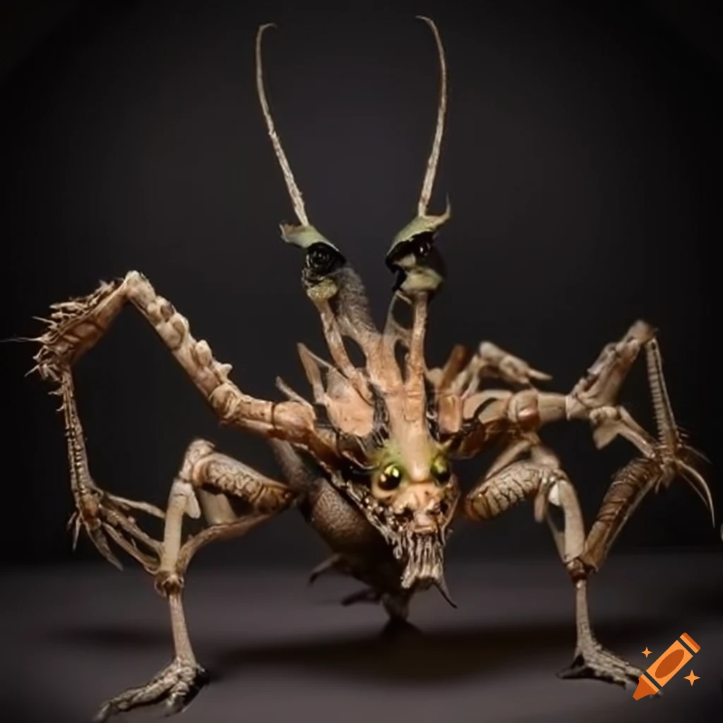 Insectoid monster creature on Craiyon