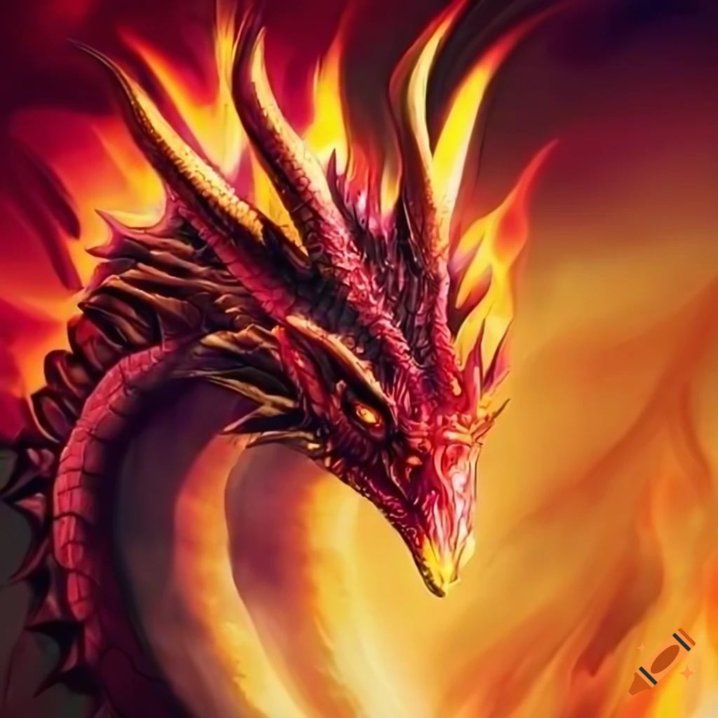 Serene 'Inferno Dragon' card image with majestic dragon in gentle ...