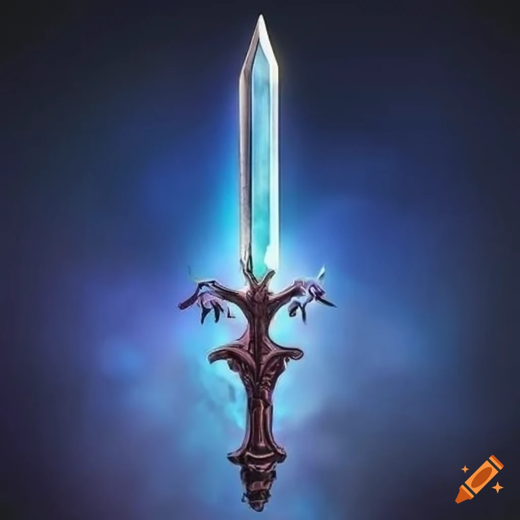 Crystal sword on Craiyon