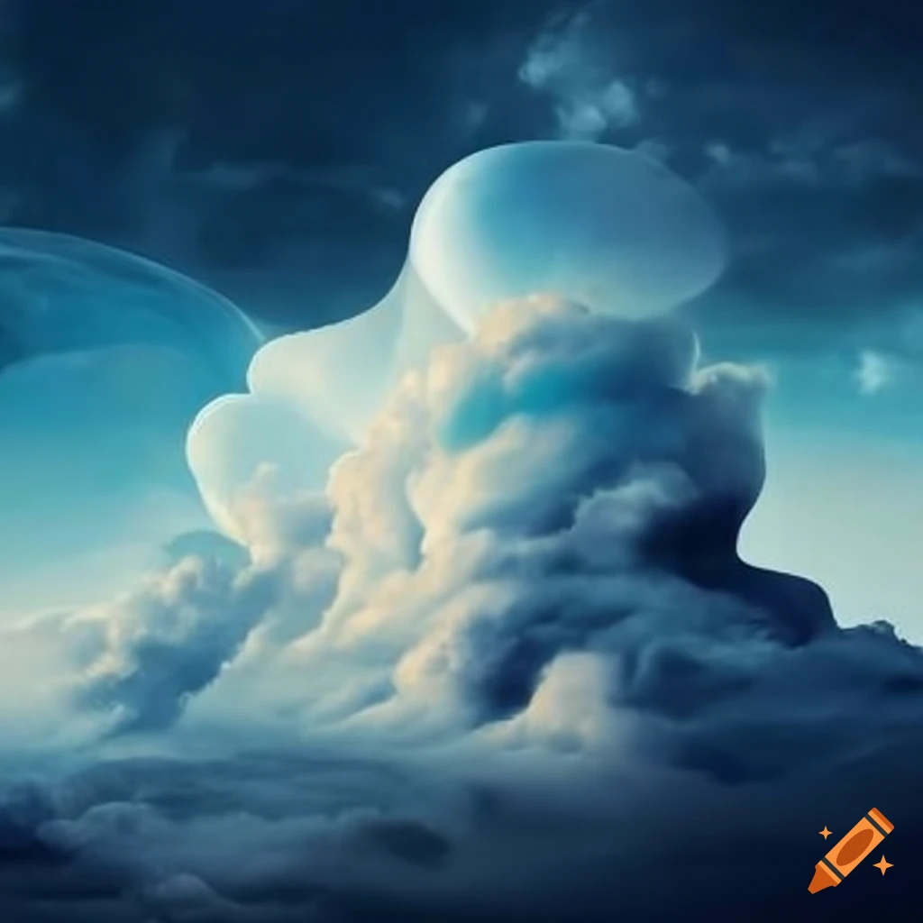 Greek mythology inspired clouds with no ground on Craiyon