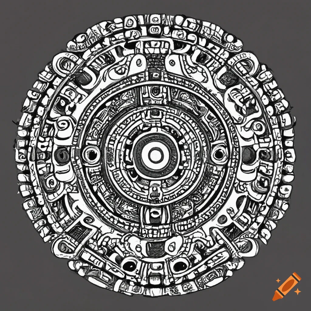 Mayan circular design on Craiyon