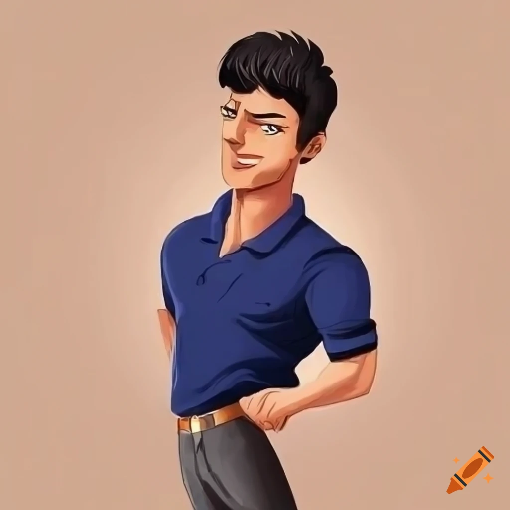 Cartoon of a stylish Italian man riding a vespa on Craiyon