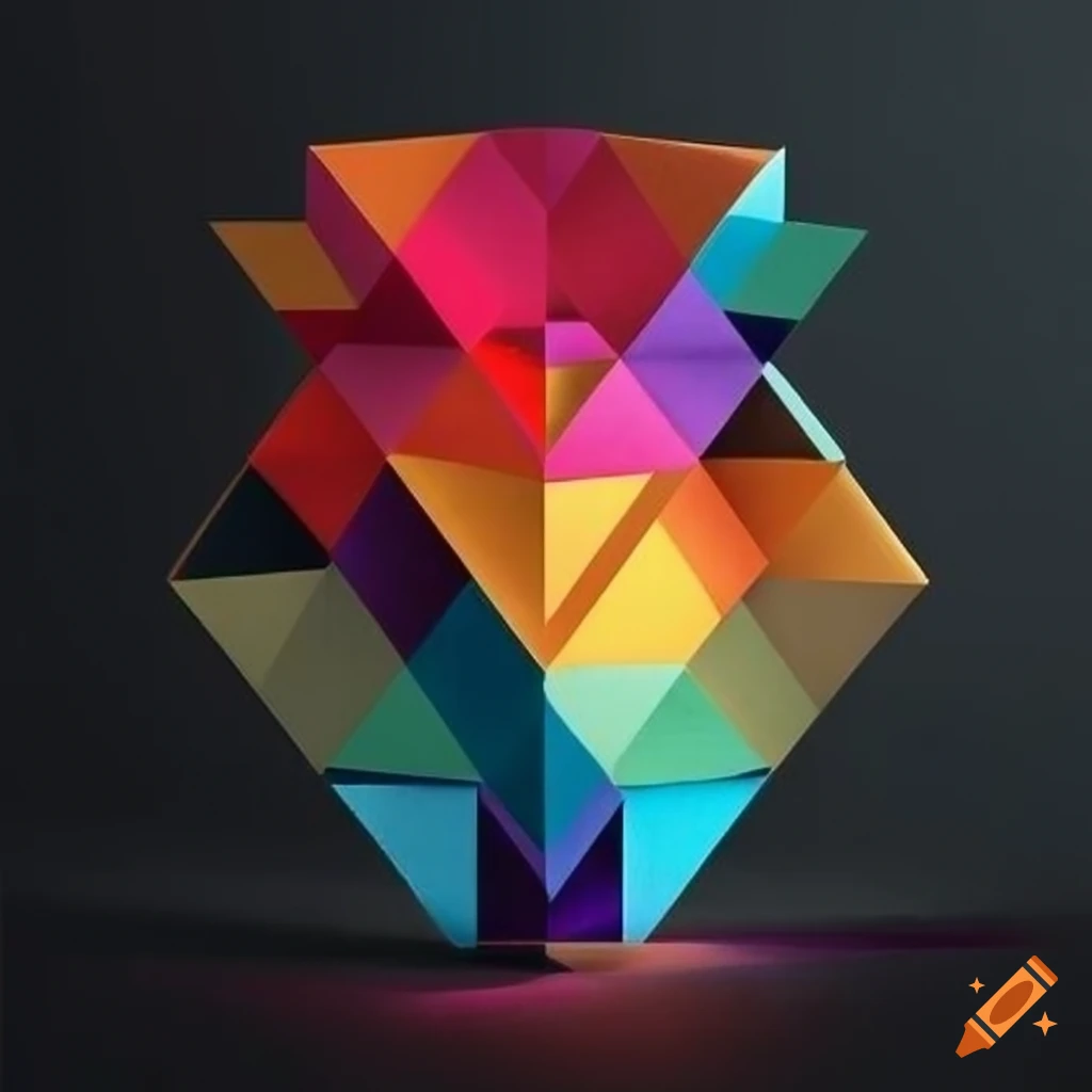 Modern geometric art on Craiyon