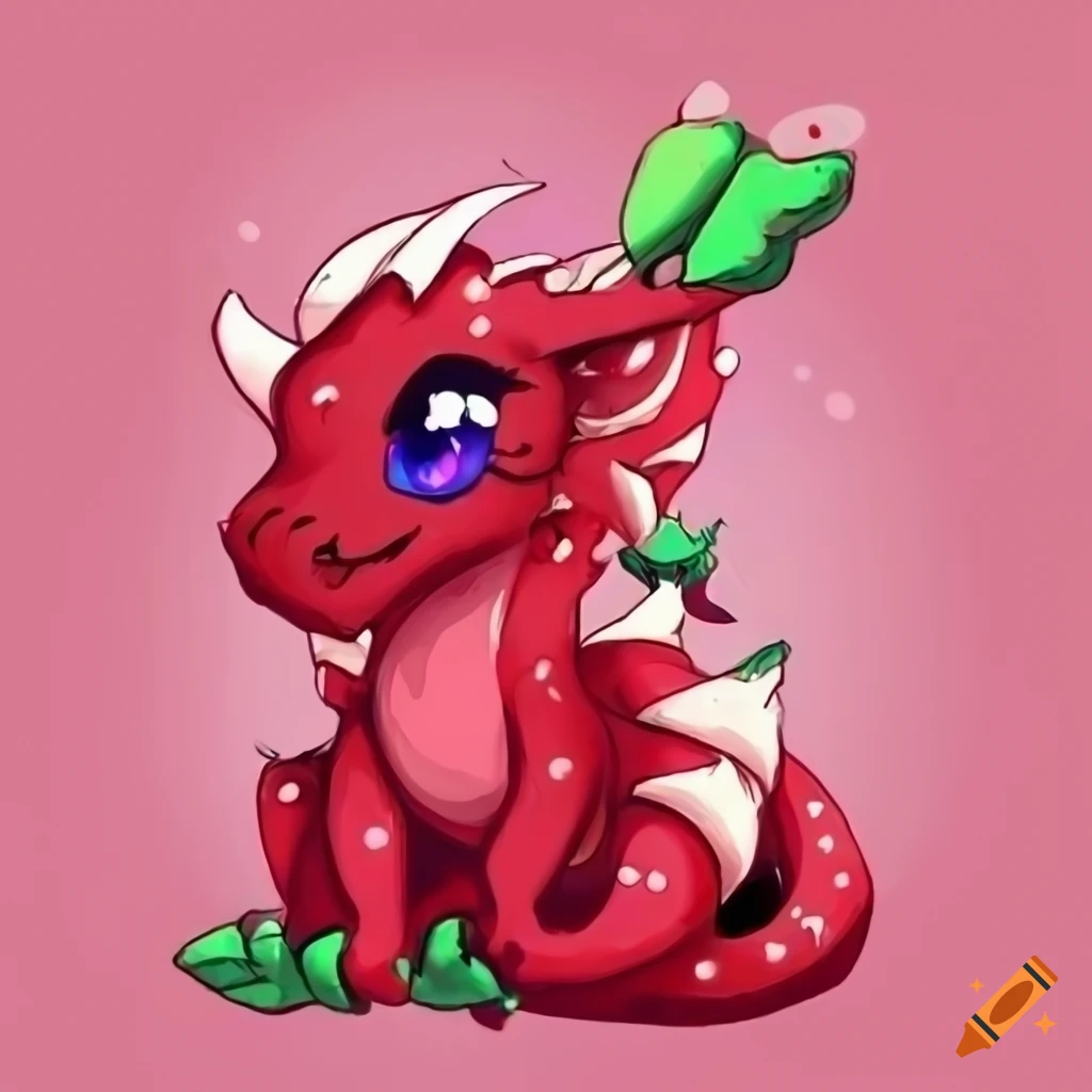 Cute cherry dragon on Craiyon