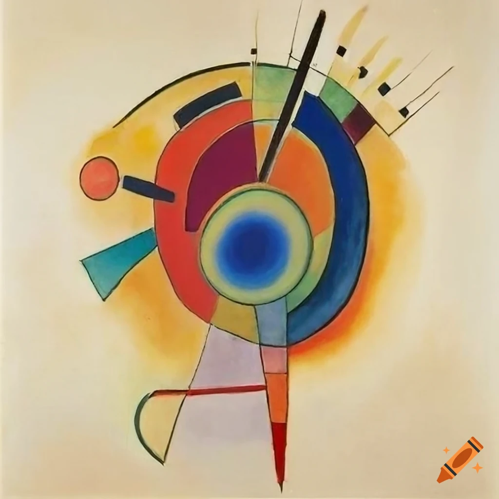 Ascending kandinsky abstract art from 1929 on Craiyon