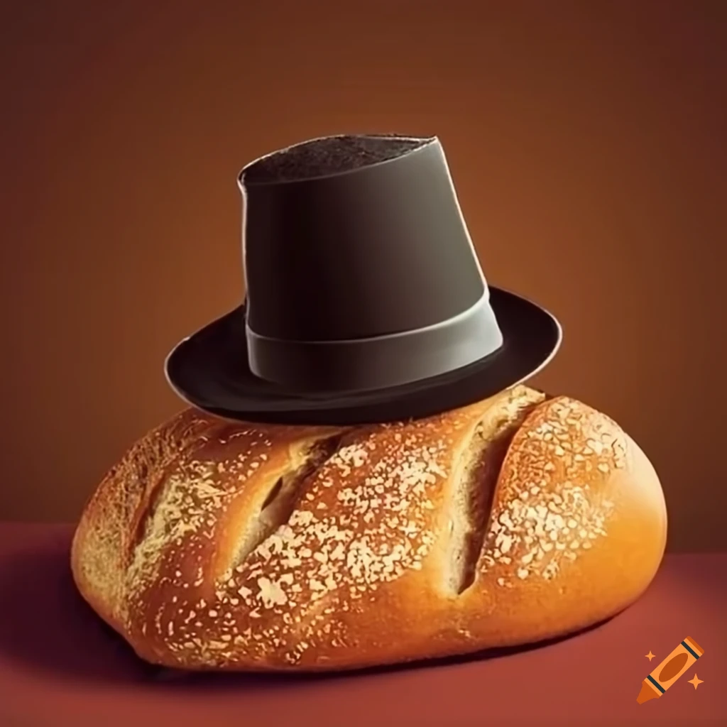 Bread wearing a hat on Craiyon
