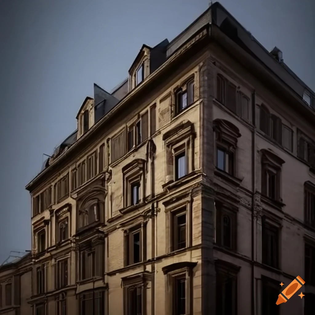 8-story apartment building with renaissance architecture on Craiyon
