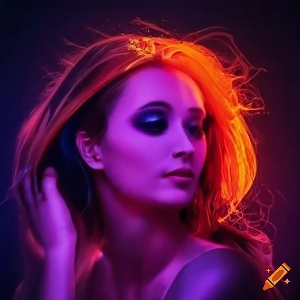 Neon love affair on Craiyon