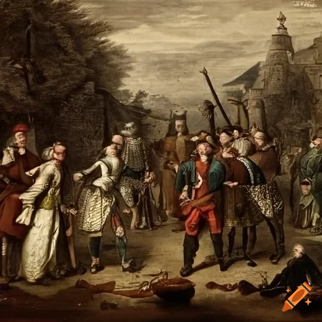 Illustration of historical invasion of ireland by england in 1700 on ...