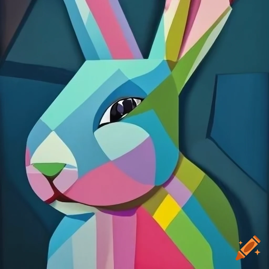 Cubism easter bunny on Craiyon