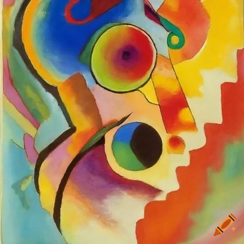 Ascending kandinsky abstract art from 1929 on Craiyon